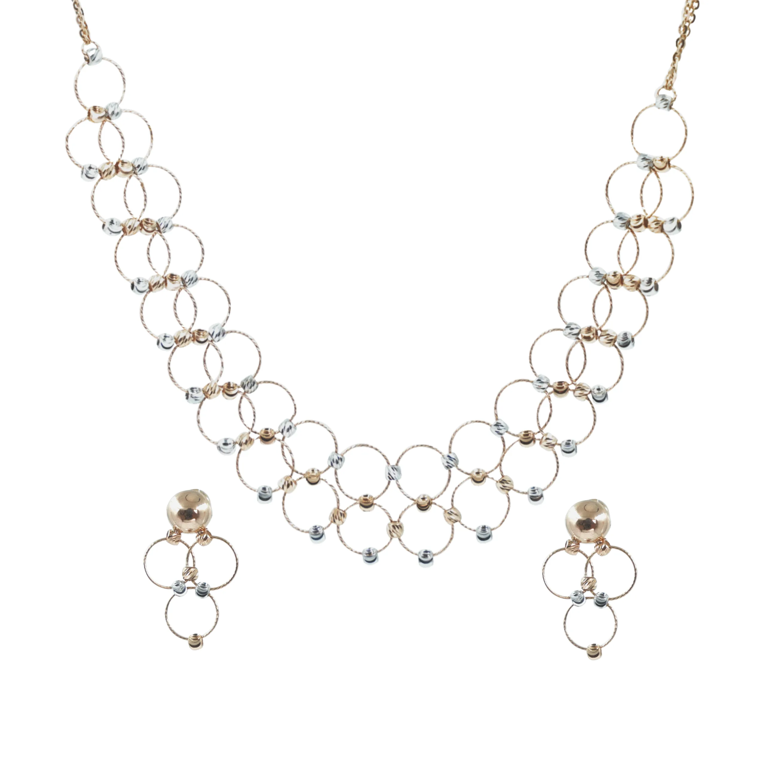 ITALIAN FANCY SET WITH SMALL RODIUM BALLS 18K GOLD - Chhaganlal ...