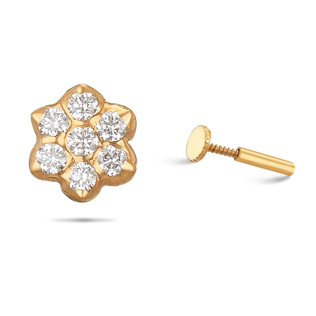 Diamond nosepin - Chhaganlal Dayaljee Jewellers CHD-THE ORIGINAL