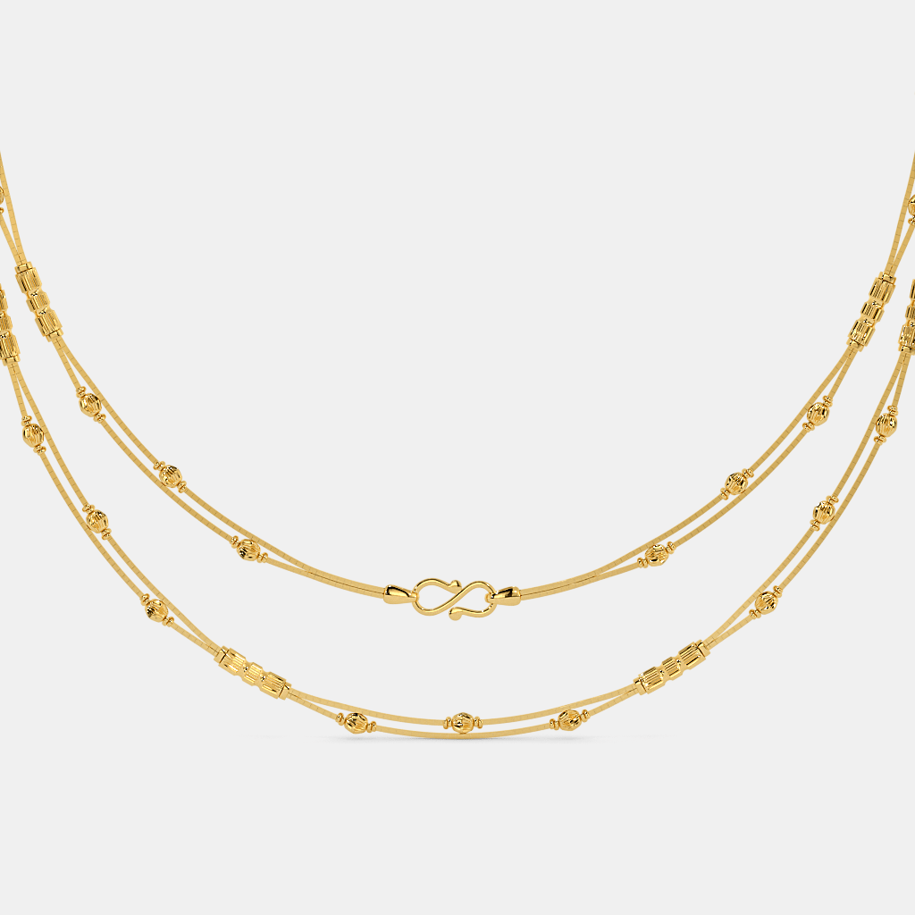 GOLD BEADED CHAIN 22K - Chhaganlal Dayaljee Jewellers CHD-THE ORIGINAL