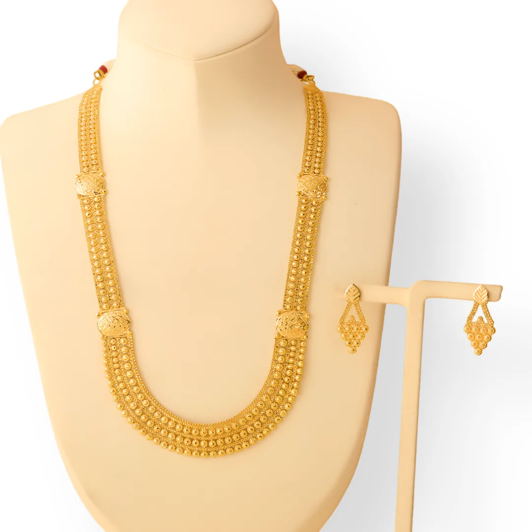 Royal Cascade Gold Haram Set - Chhaganlal Dayaljee Jewellers CHD-THE ...