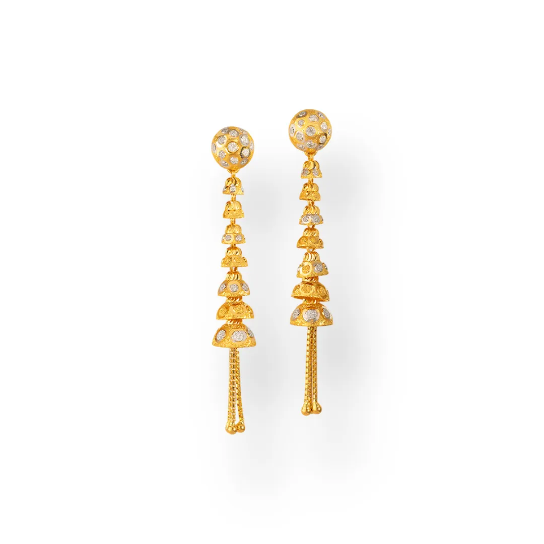 Gold Earrings - Chhaganlal Dayaljee Jewellers CHD-THE ORIGINAL