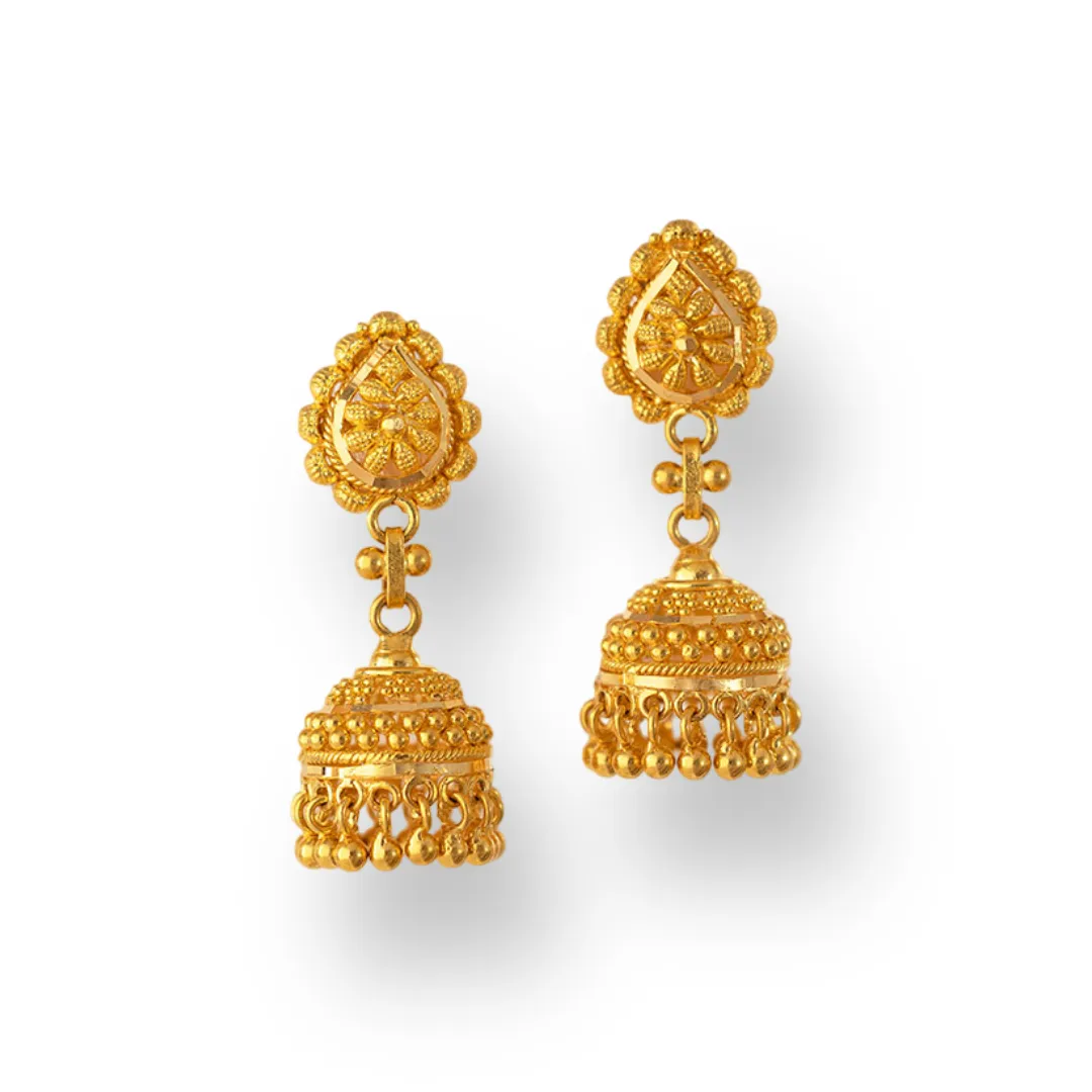 Gold Earrings - Chhaganlal Dayaljee Jewellers CHD-THE ORIGINAL